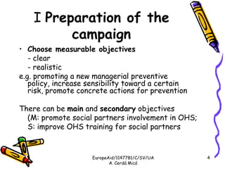Campaigns ohs promotion methodology | PPT | Non-Profit Organizations ...