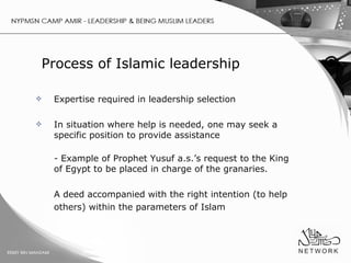 NYPMSN Camp Amir - Leadership Tazkirah | PPT