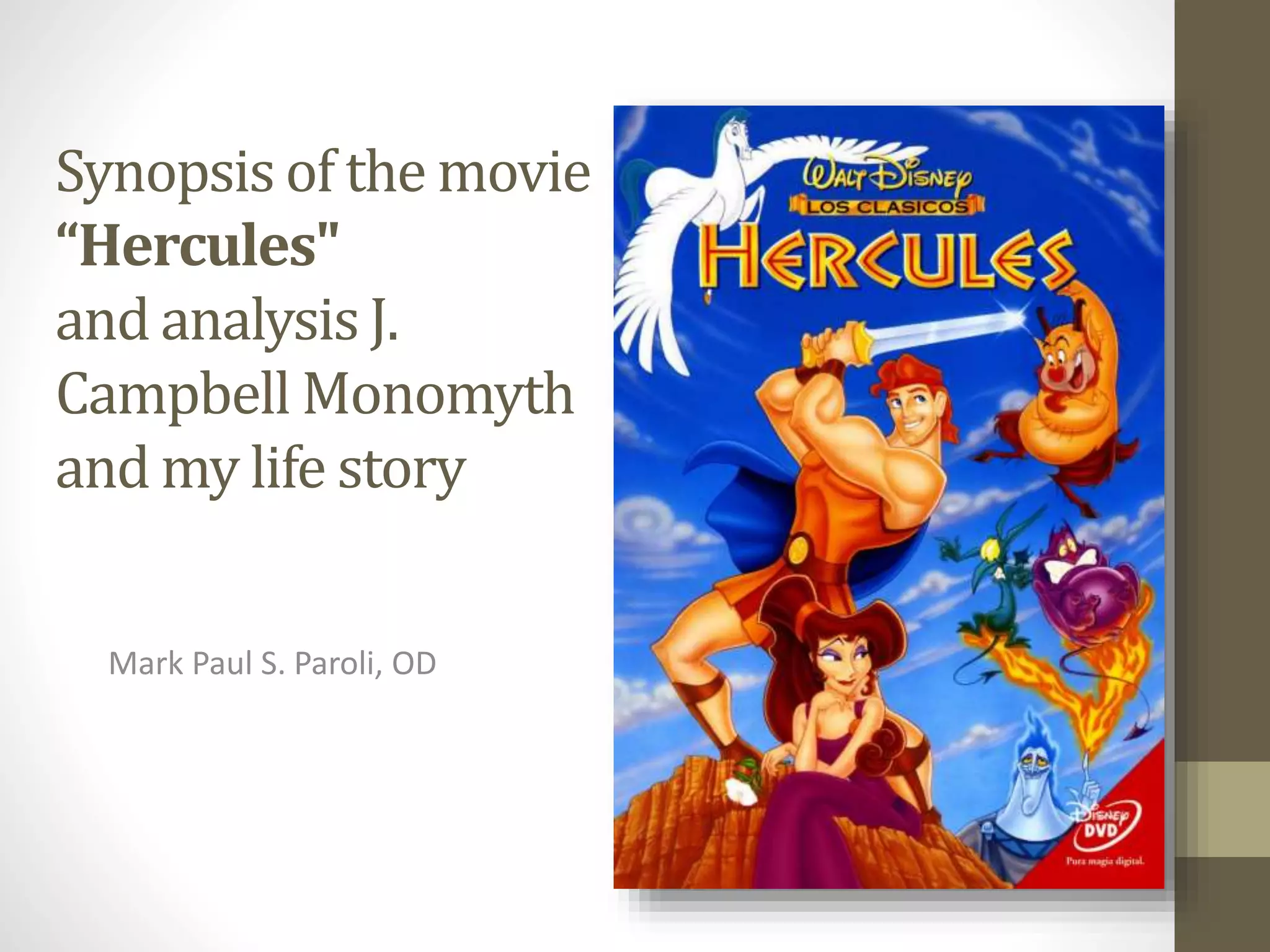 Movie Hercules and Campbell Monomyth by Mark Paul S. Paroli | PPTX