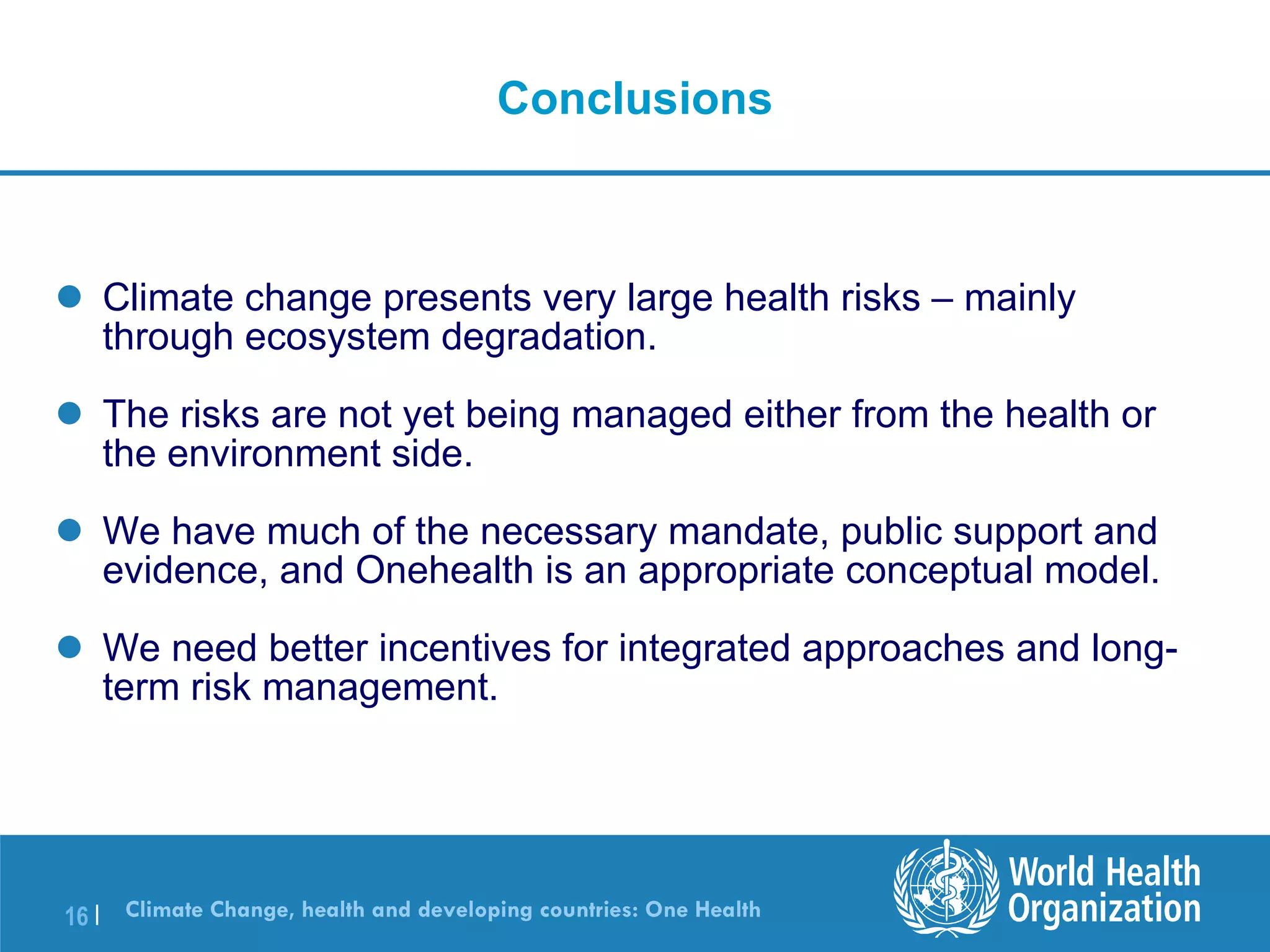 Climate Change and Health in Developing Countries: overcoming ...