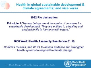 Climate Change and Health in Developing Countries: overcoming ...