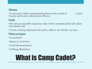 Camp cadet 2013 | PPT
