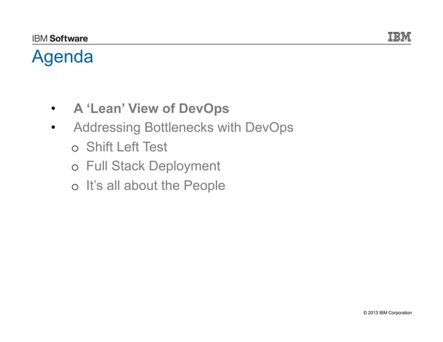 CampDevOps keynote - DevOps: Using 'Lean' to eliminate Bottlenecks | PDF | Cloud Computing ...
