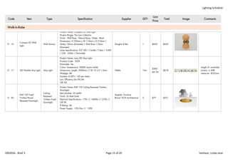 Lighting Schedule | PDF