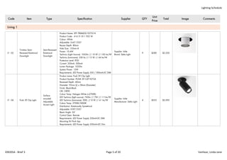 Lighting Schedule | PDF