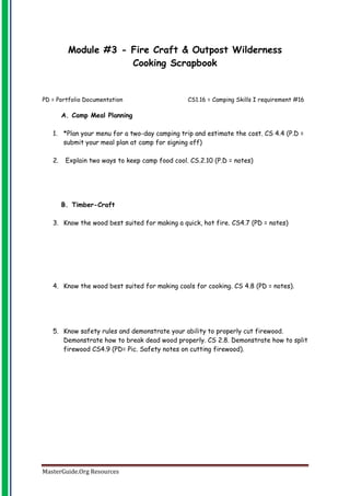 MasterGuide.Org's Camper Scrapbook I-IV (MgC ReqIII2b) | PDF