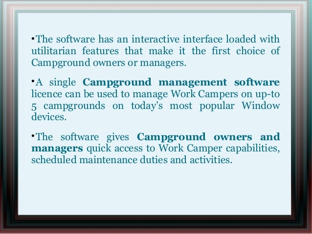 Campground Management Software – A Panacea for Effective Management of Campground Business ...