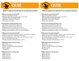 Camp Half Blood: Which Cabin Quiz | PDF | Astrology | Religion ...