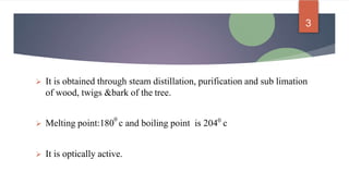 Structural Elucidation of Camphor | PPTX