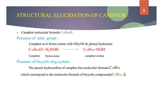 Structural Elucidation of Camphor | PPTX