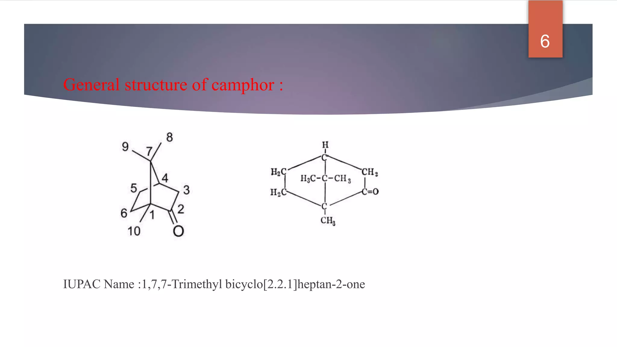 structural elucidation of camphor | PPTX