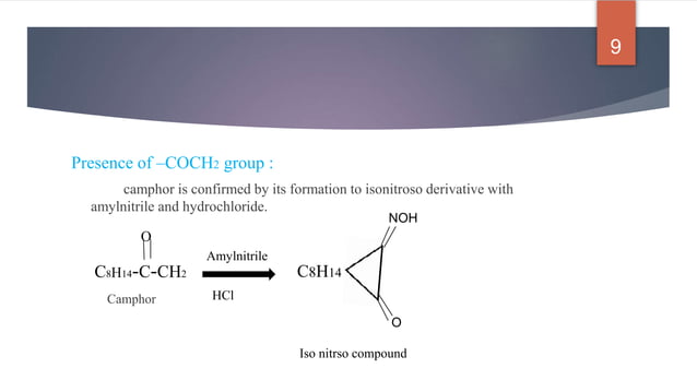 structural elucidation of camphor | PPTX