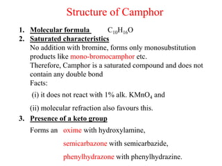 Camphor structural elucidation | PPT