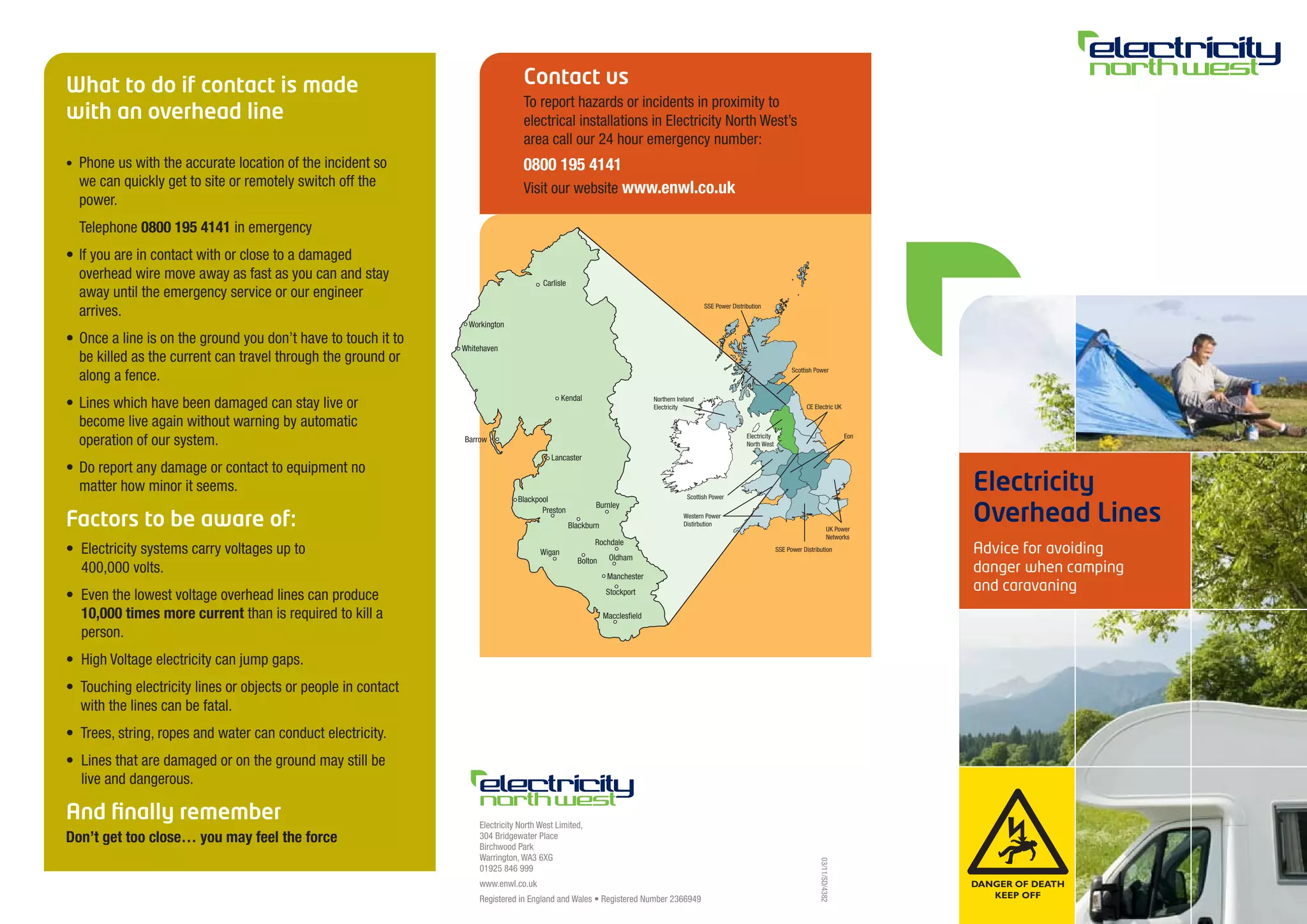Camping and Caravaning Safety Guide - Overhead Lines | PDF