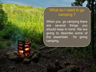 Camping Camping Vocabulary | PPTX