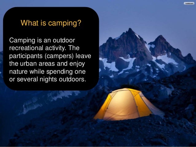 Camping Camping Vocabulary