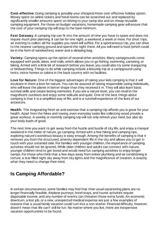Camping For Beginners | PDF