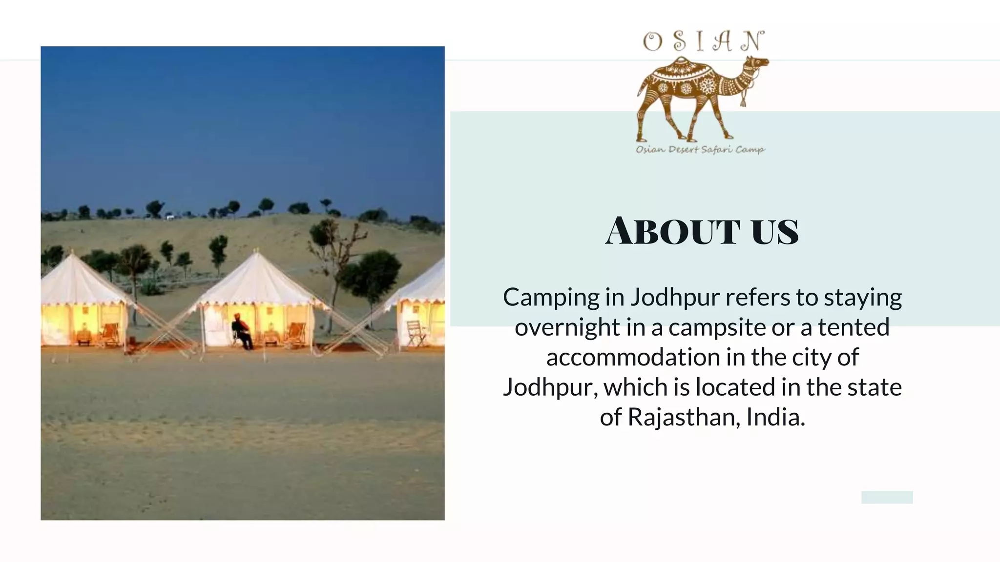 Camping in Jodhpur with World Class Amenities.pptx