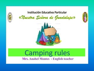 Camping rules | PPTX