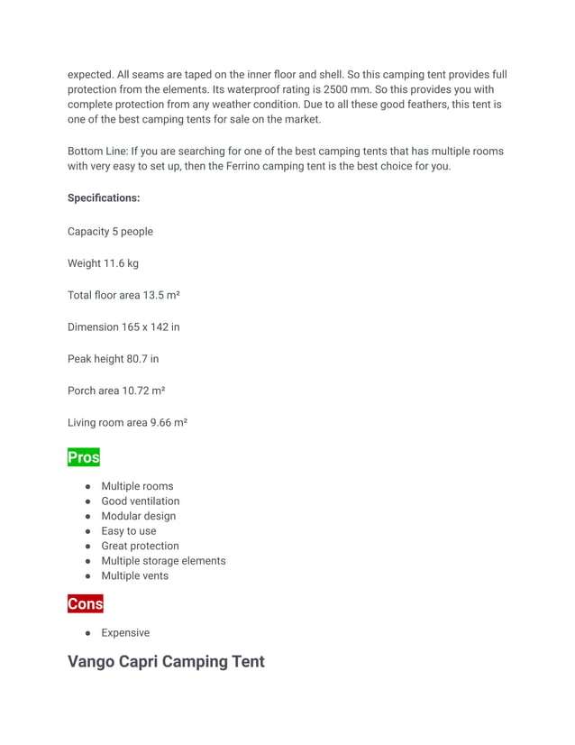 camping tent | PDF | Camping | Travel Type