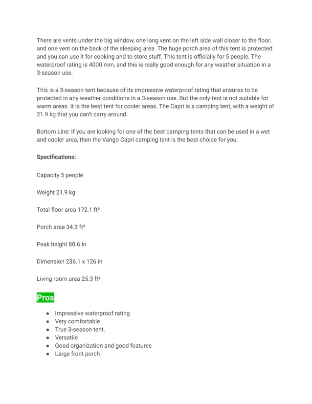 camping tent | PDF | Camping | Travel Type