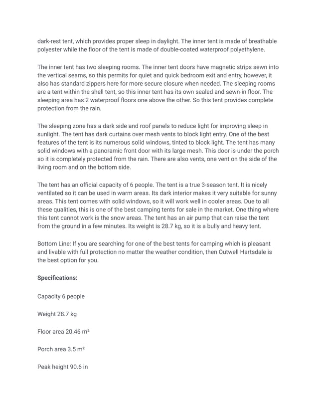 camping tent | PDF | Camping | Travel Type