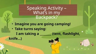 Inglés Camping Vocabulary for beginners 2.pptx