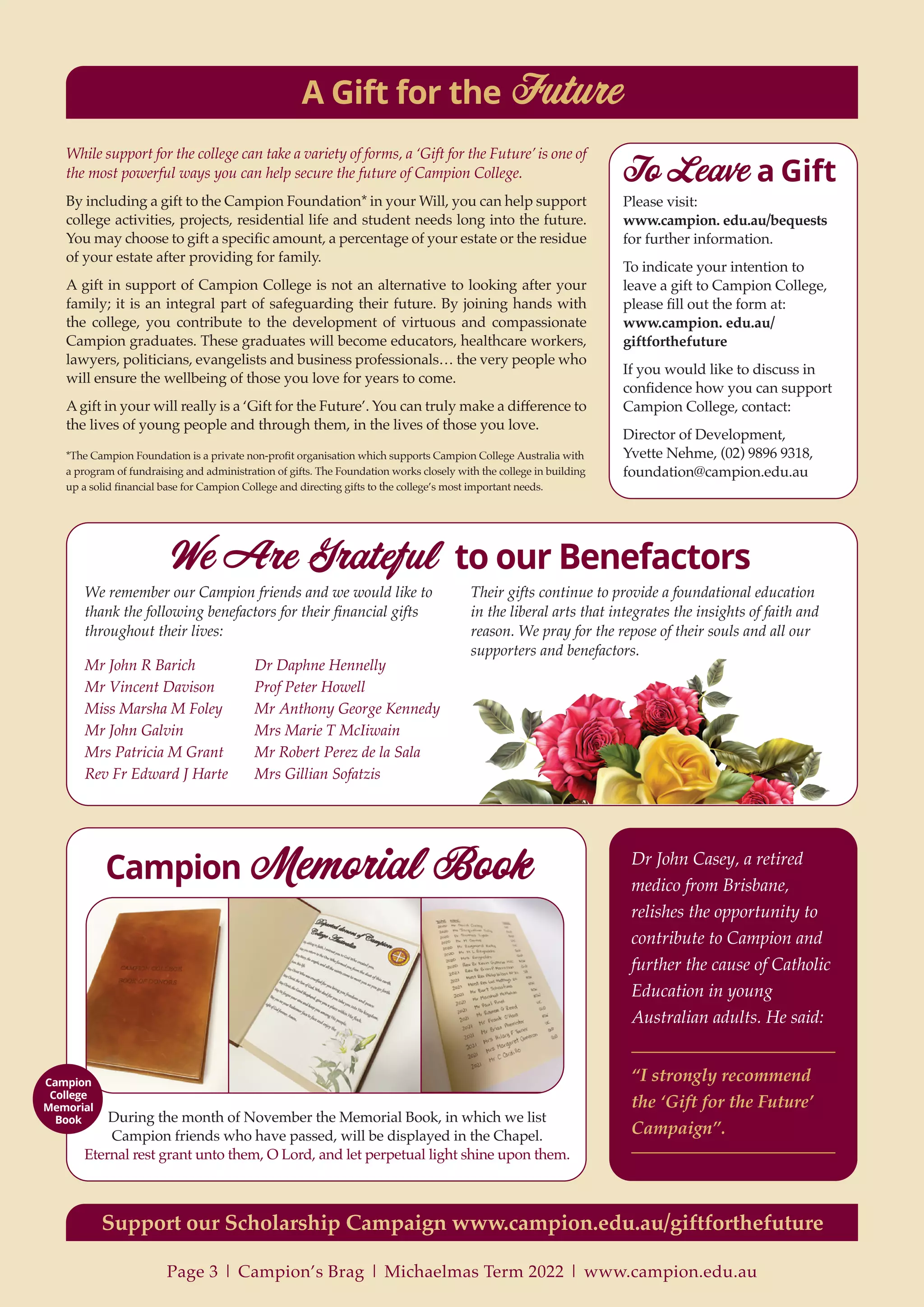 SPRING 2022 EDITION OF CAMPION’S BRAG NOW ONLINE | PDF