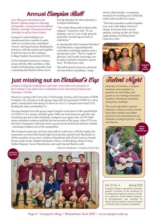 SPRING 2022 EDITION OF CAMPION’S BRAG NOW ONLINE | PDF