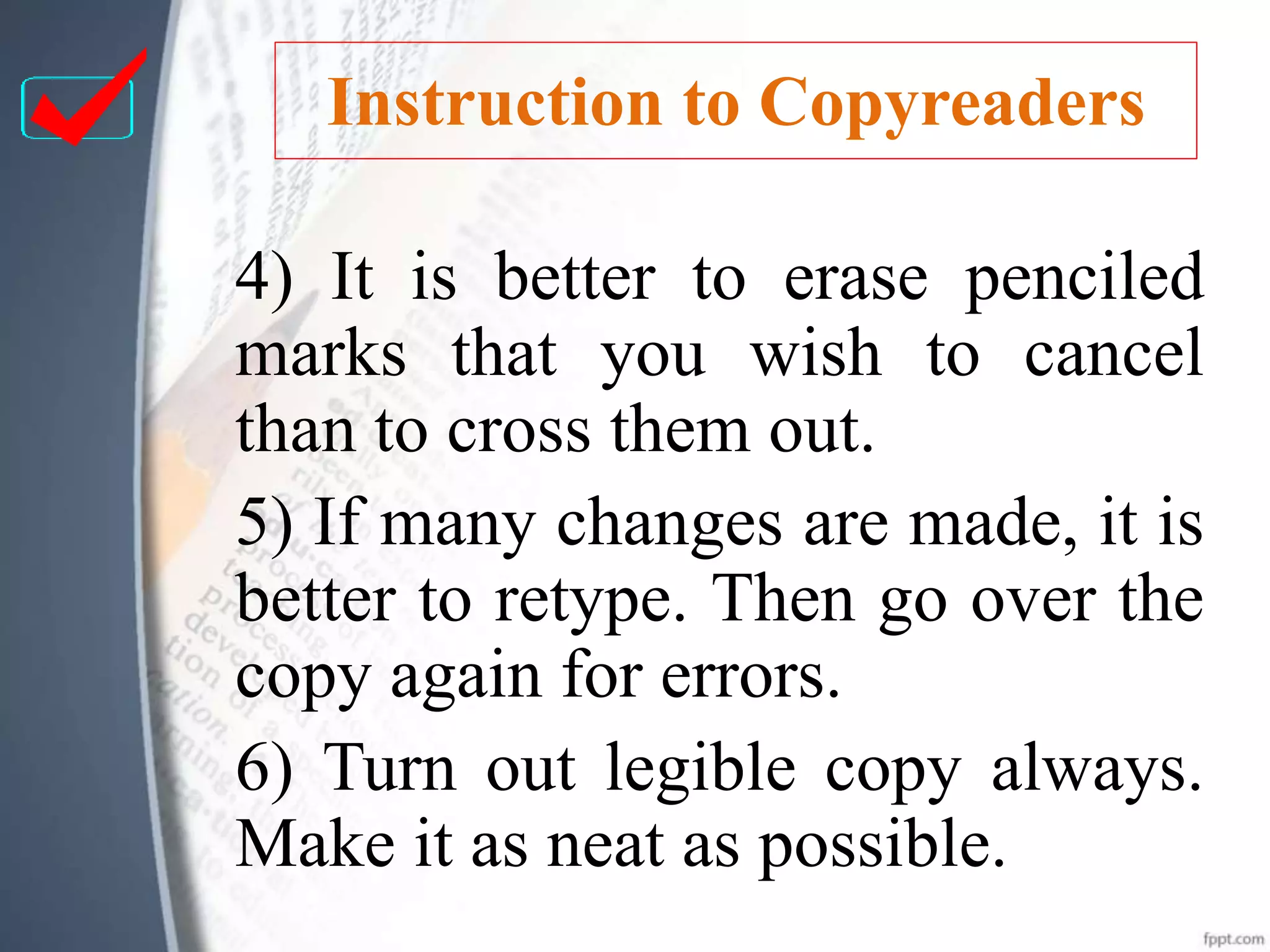 Copy Reading (Campus Journalism) | PPTX