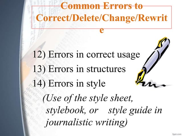 Copy Reading (Campus Journalism) | PPTX