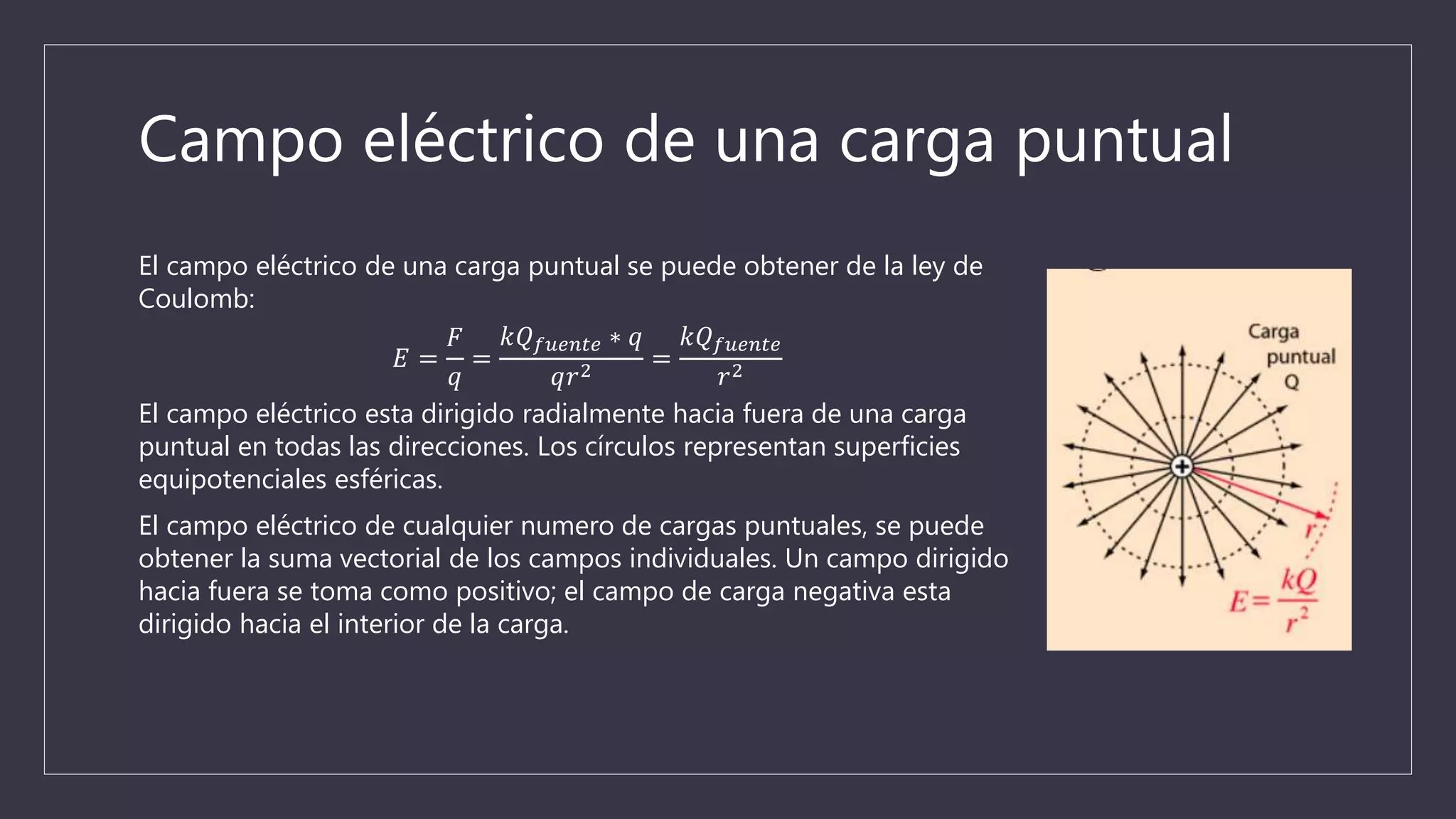 Campo electrico de cargas puntuales | PPTX | Physics | Science