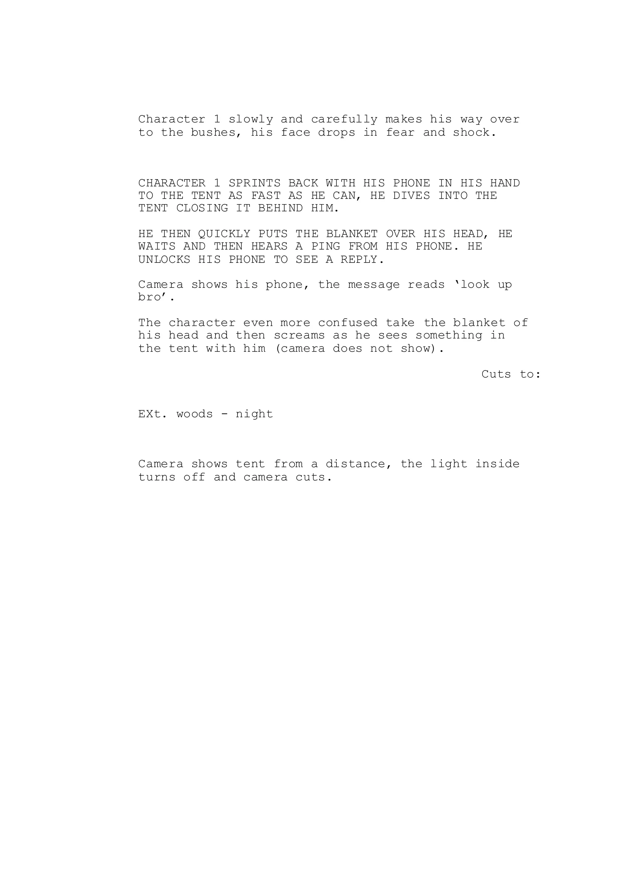 Camp out Script | PDF