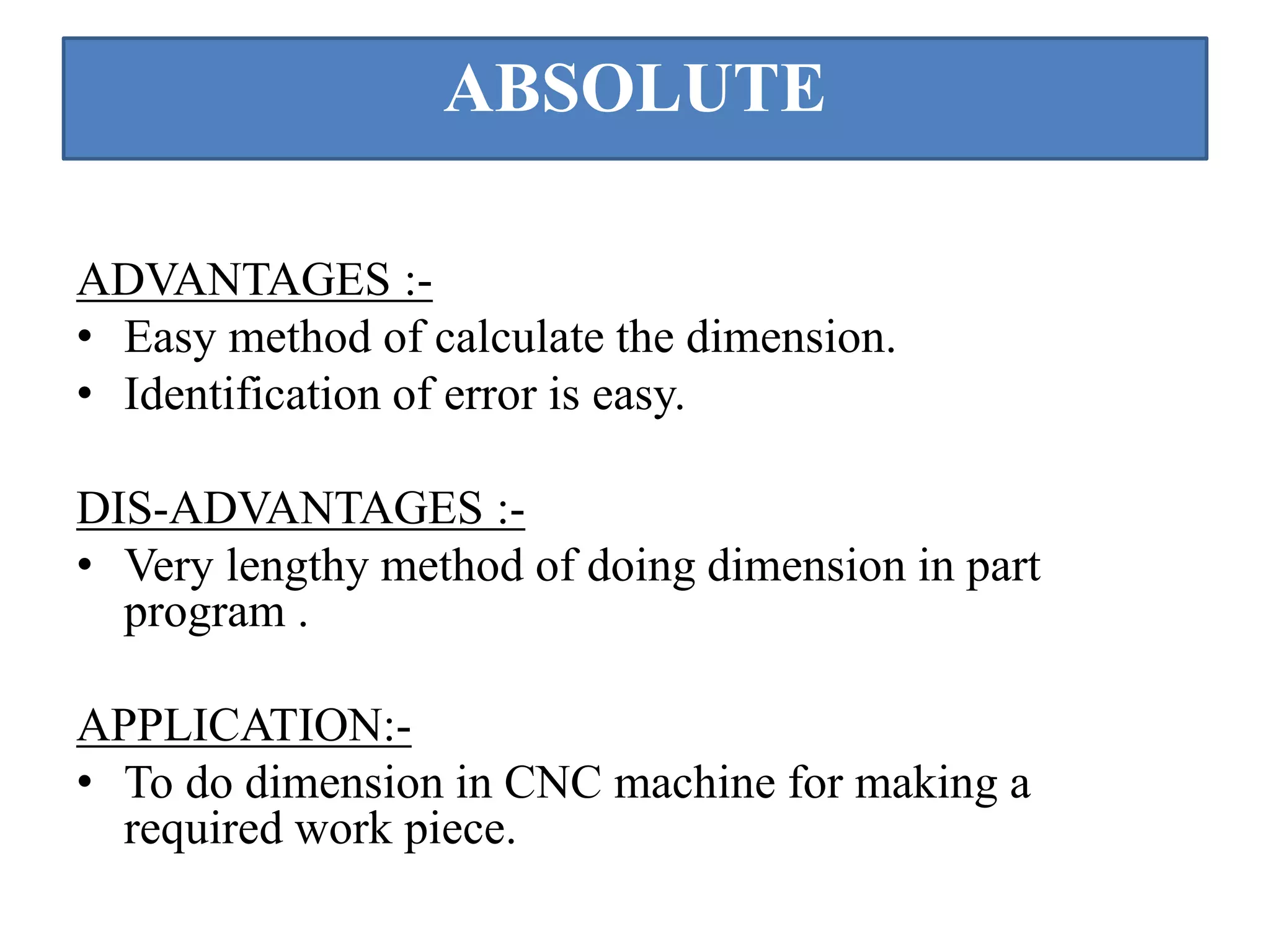 Absolute and incremental in CAD & CAM | PPTX