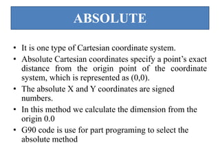 Absolute and incremental in CAD & CAM | PPTX