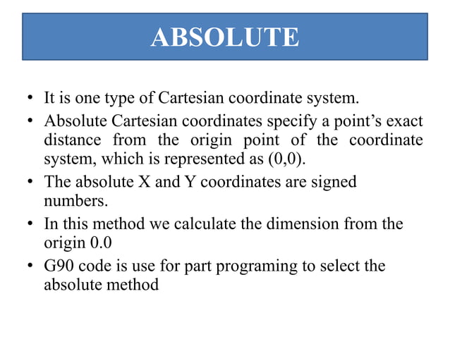 Absolute and incremental in CAD & CAM | PPTX | Physics | Science