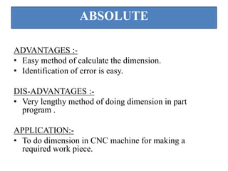 Absolute and incremental in CAD & CAM | PPTX