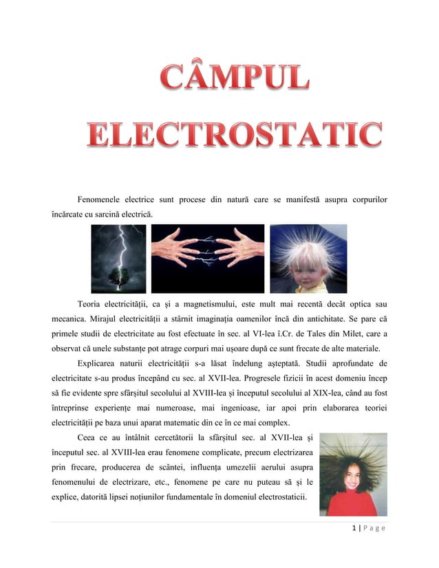 Campul electrostatic. | PDF