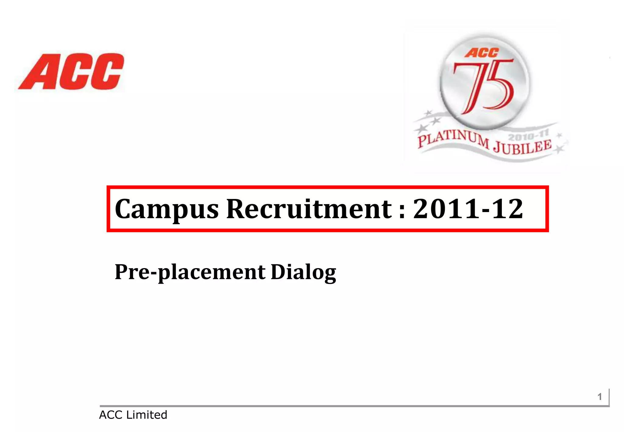 Campus pre-placement talk management trainee - 2012 | PPSX