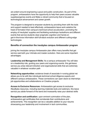 Campus Ambassador Program - iNeuByte's | PDF