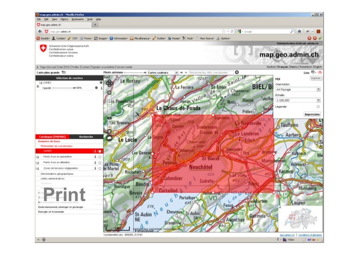 How to use the maps of geo.admin.ch ? 2012