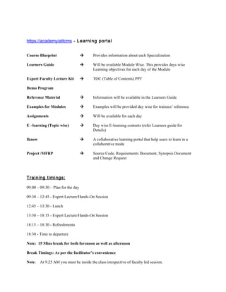Campus associate training program guideline doc | DOC