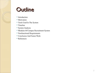 presentation on Campus Recruitment System | PPT