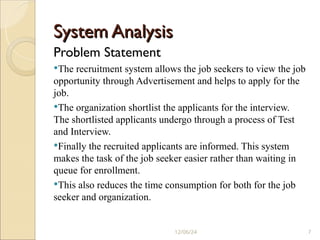 presentation on Campus Recruitment System | PPT