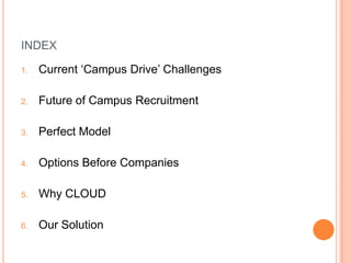 Campus drive on cloud placement board | PPTX