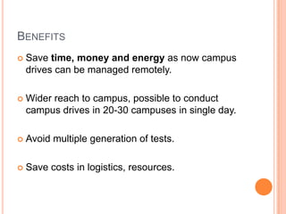 Campus drive on cloud placement board | PPTX