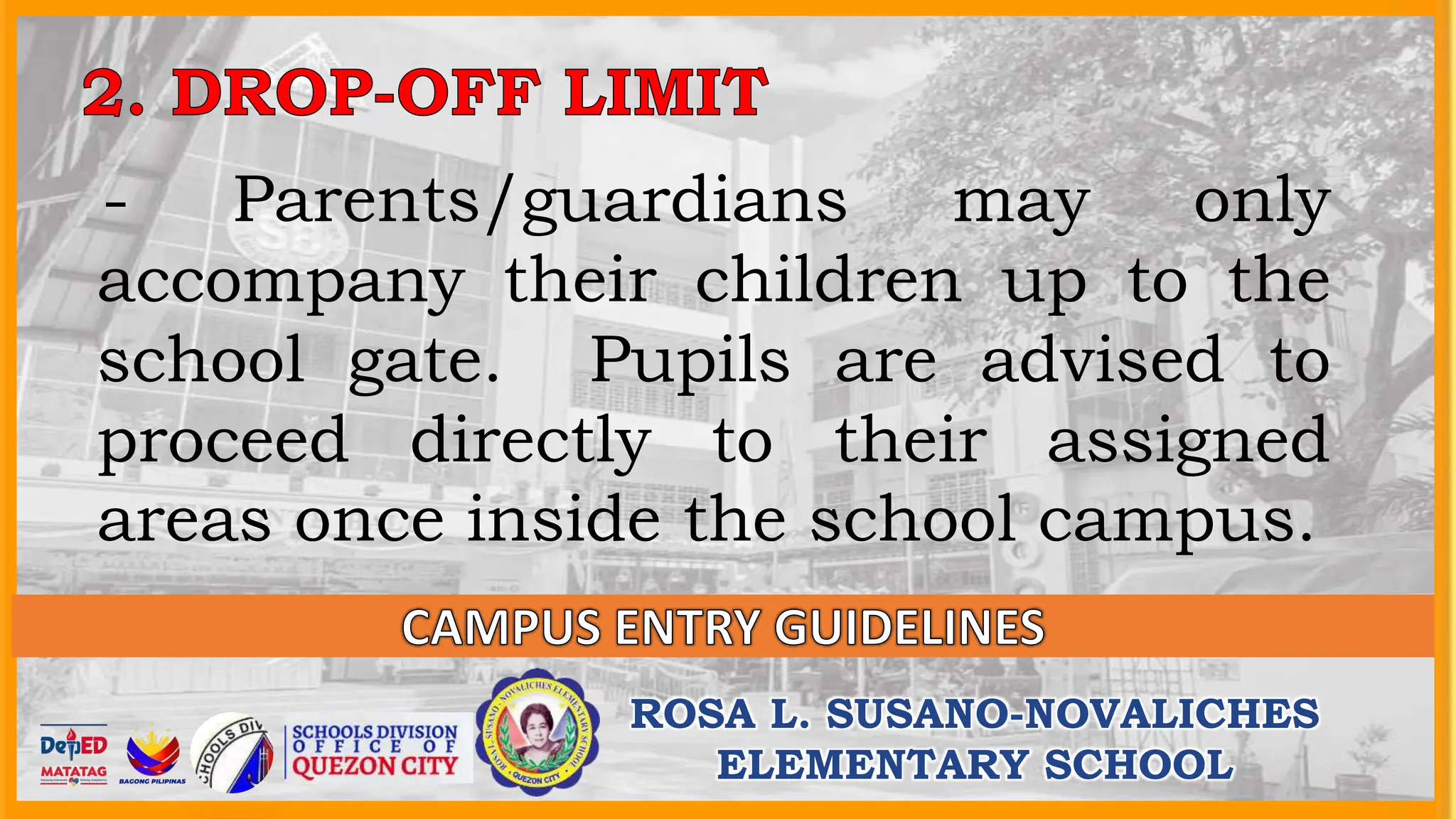 CAMPUS ENTRY RESTRICTION GRADE 5. DAPAT TANDAAN NG MGA TAGA RLSNES ...