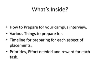 Campus interview preparation the complete guide | PPTX