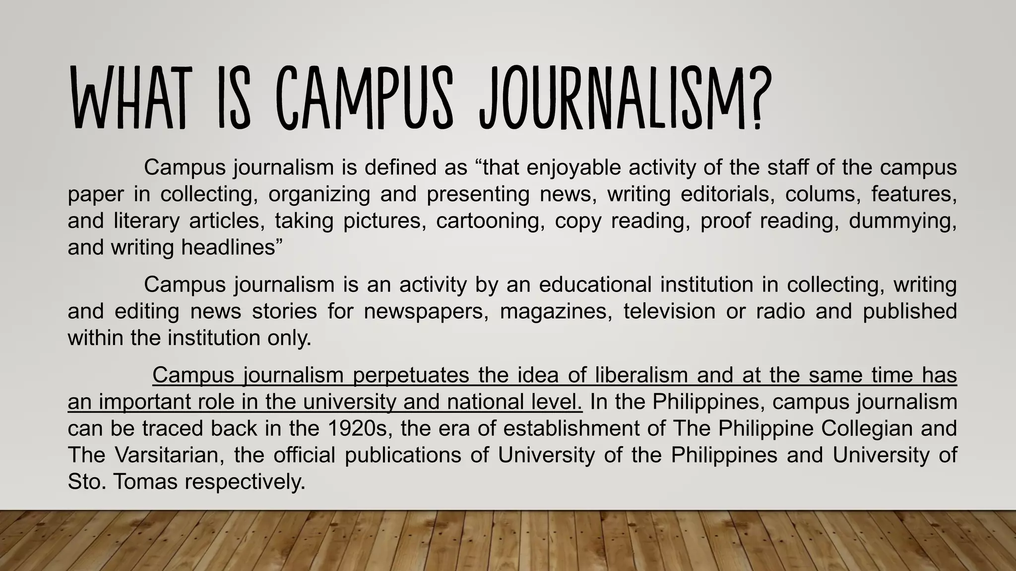 Basics of Campus Journalism | PDF