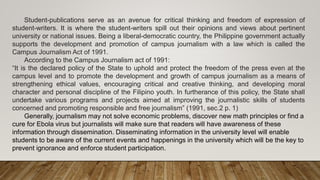 Basics of Campus Journalism | PDF